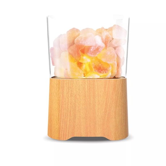 Brookstone | Other | Brookstone Lomi Himalayan Salt Wood Wireless ...